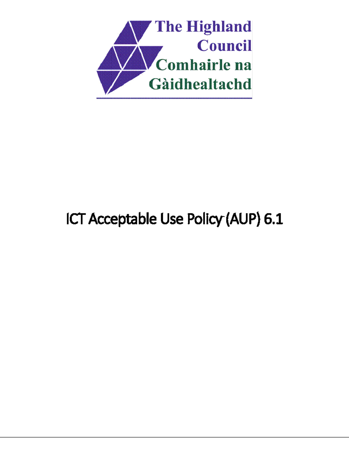 ICT Acceptable Use Policy v6: Guidelines and Monitoring Procedures ...