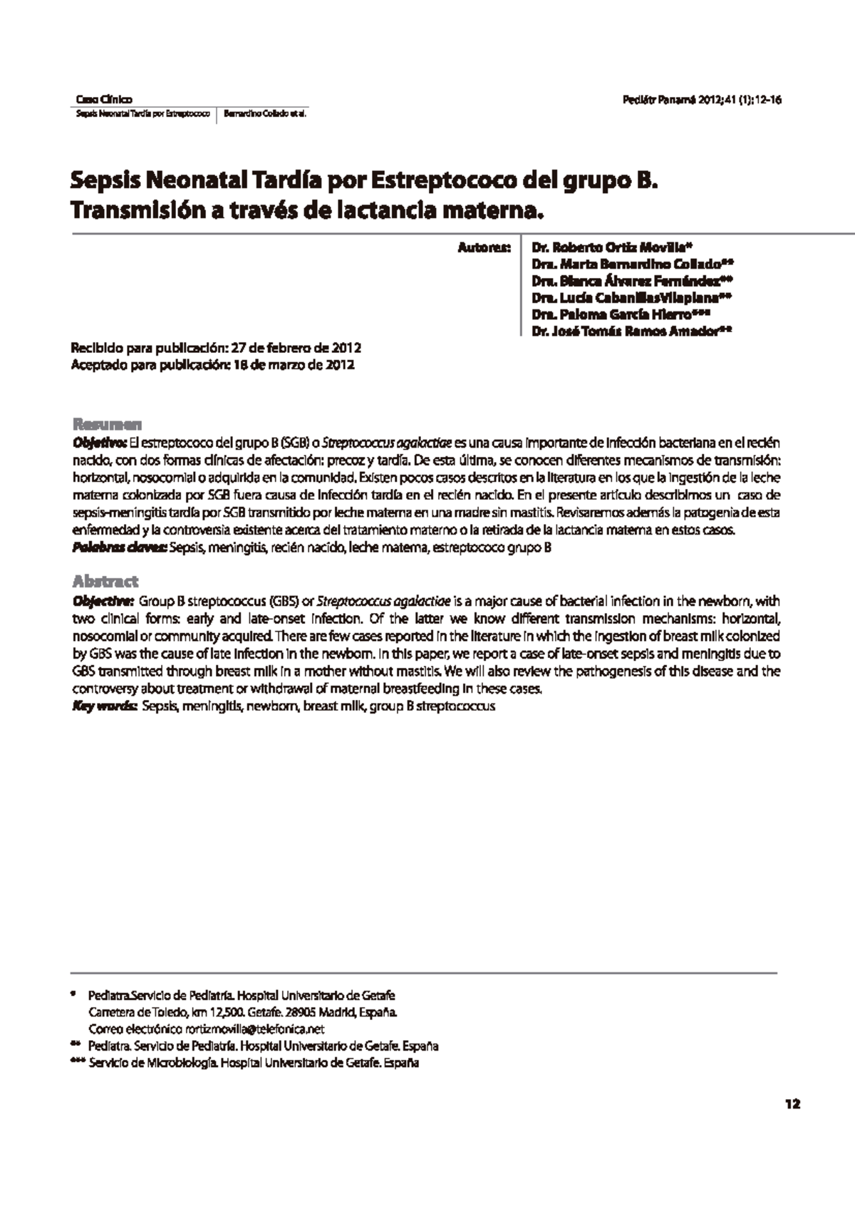 Caso Clínico Pediátrico Panamá (1): Sepsis Neonatal Tardía por ...
