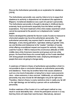 Outline and evaluate Asch's research into conformity (16 marks ...