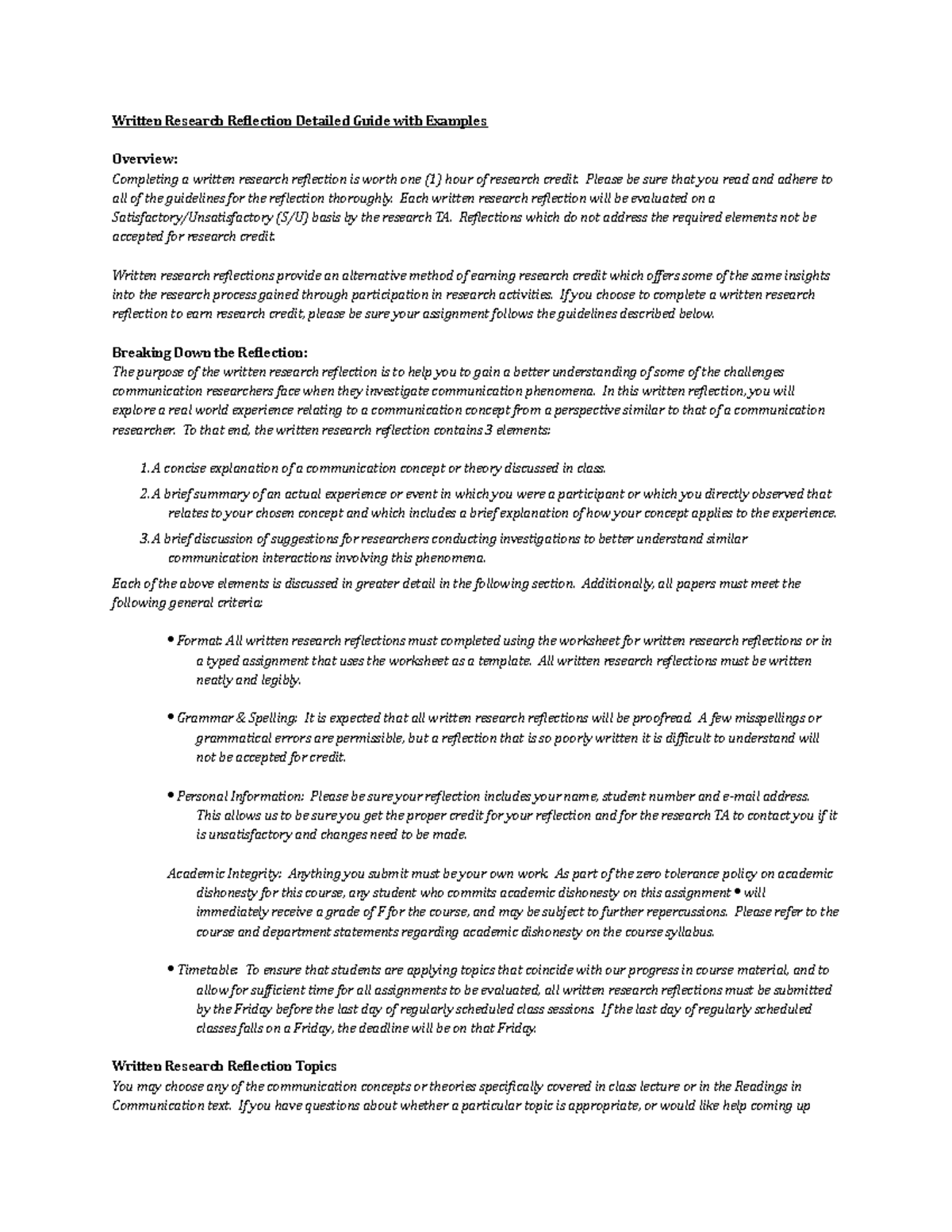 Written Research Reflection Detailed Guide with Examples-2 - Written ...