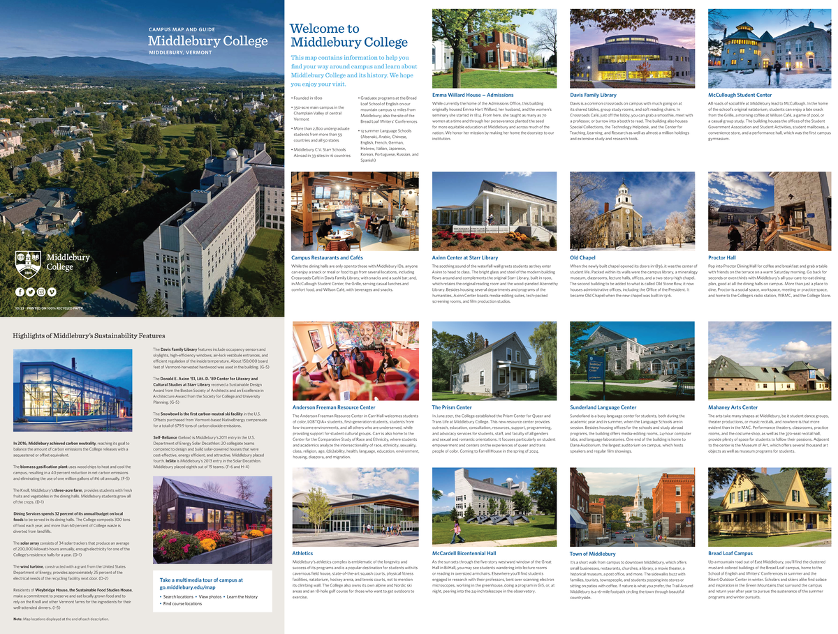 MIDD 101: Campus Map & Guide for Middlebury College - Studocu
