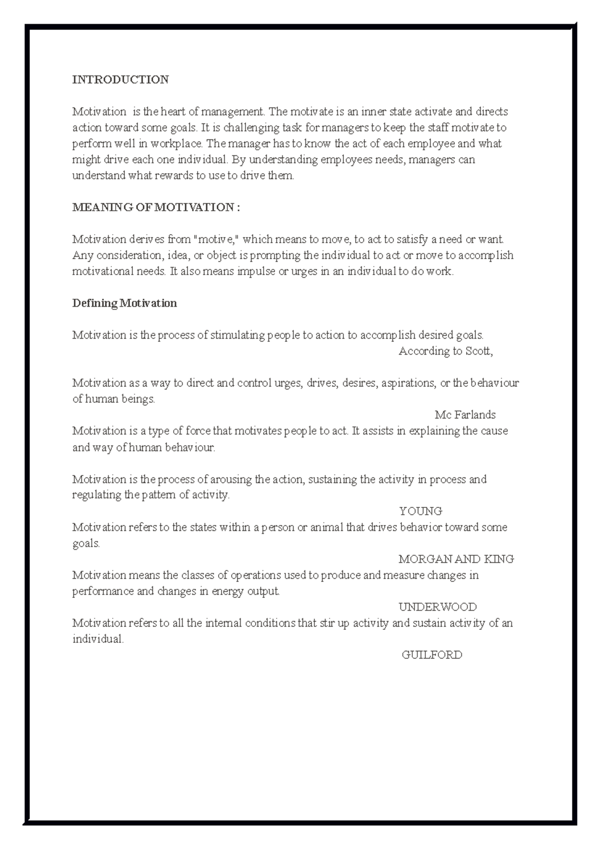 Motivation Theory in Nursing Practice - MSc Nursing Notes - Studocu