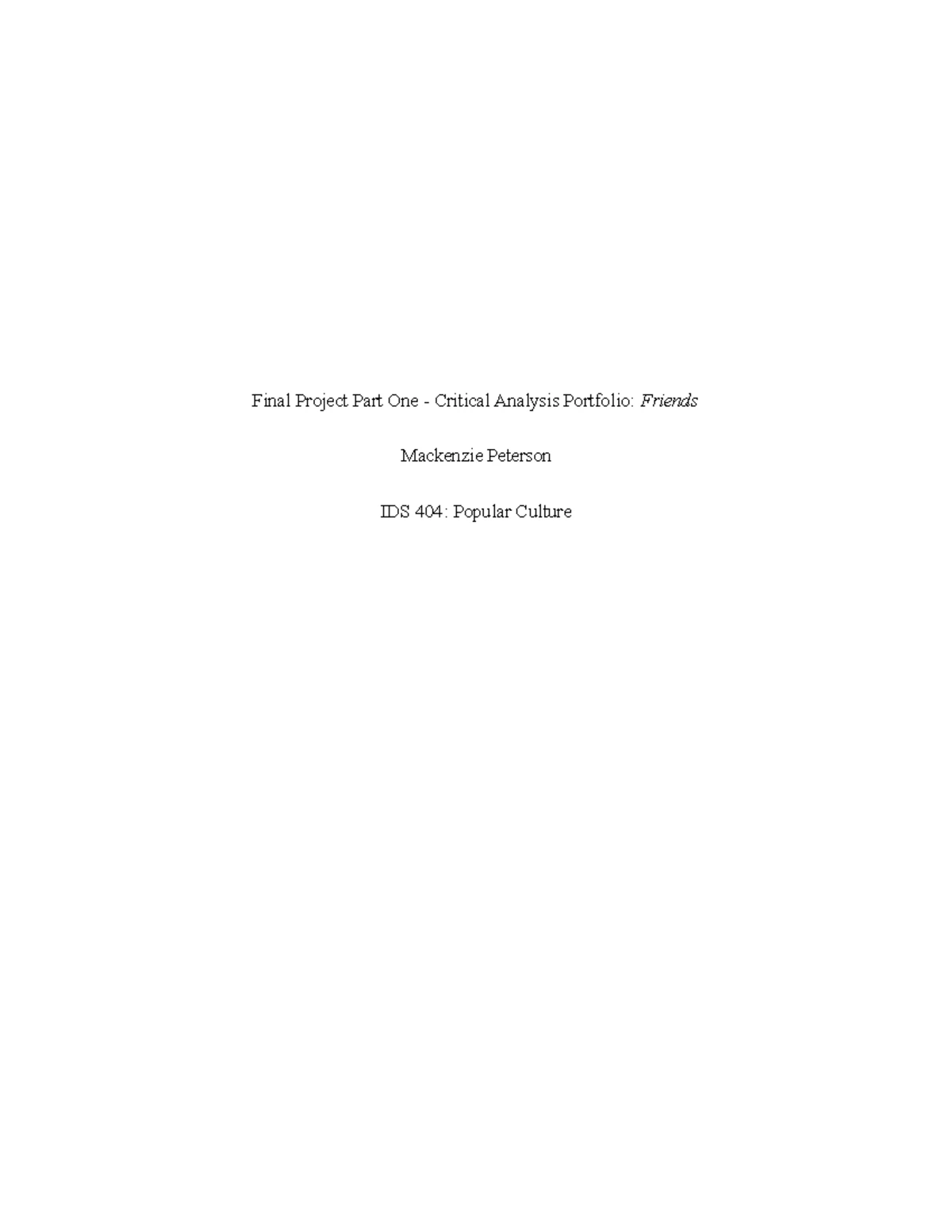 IDS-404 Final Project: The Cultural Impact of Sneakers in Society - Studocu