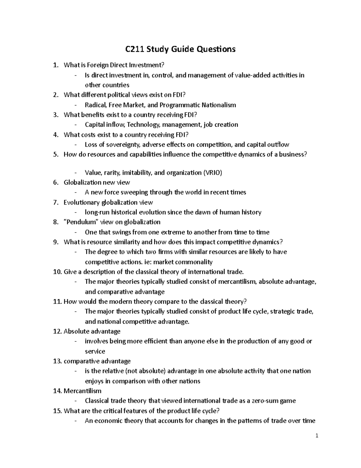 C211 Final Exam Study Guide: Key Concepts and Answers - Studocu