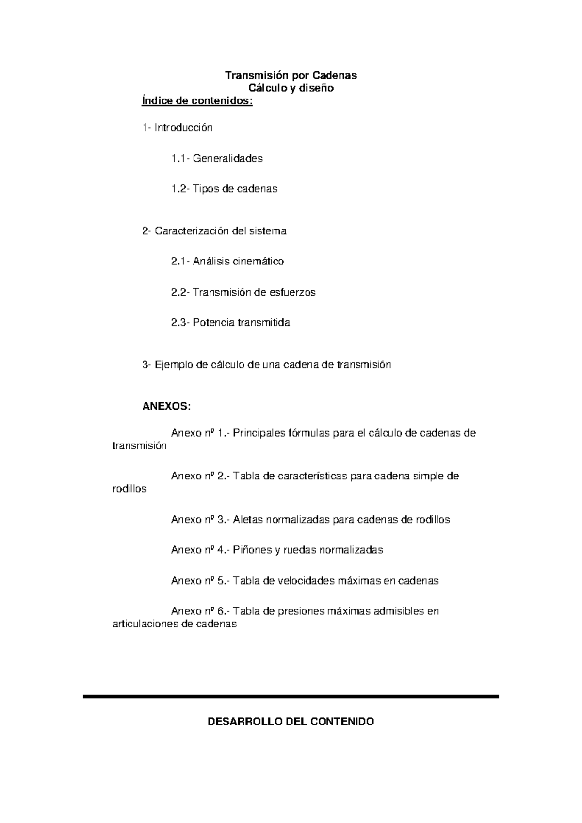 Cálculo y Diseño de Transmisiones por Cadenas en Ingeniería C - Studocu