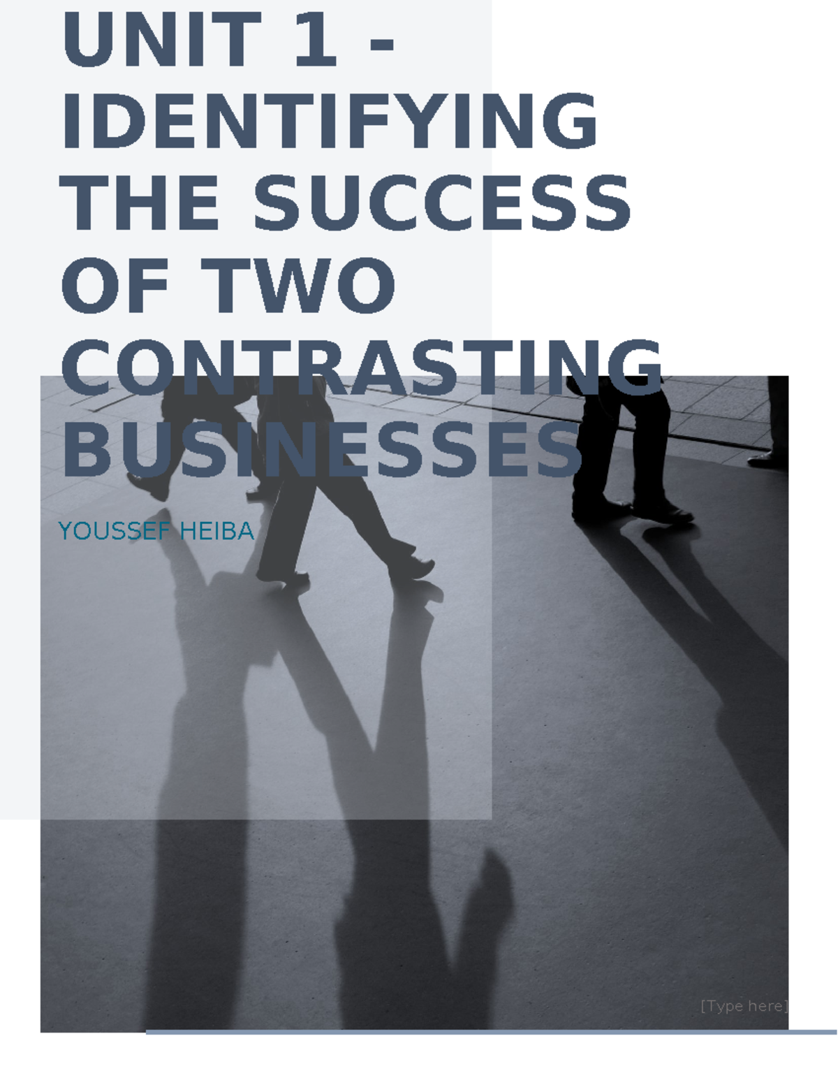 BTEC Business Unit 1 - [Type here] UNIT 1 - IDENTIFYING THE SUCCESS OF ...