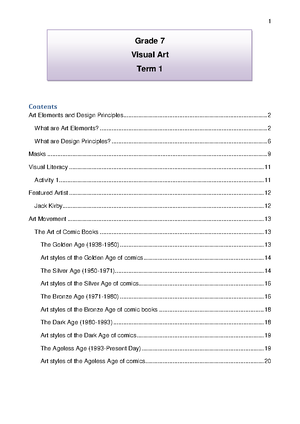 Grade 7 Creative Arts Drama Term 1 Mime Performance Guide - Studocu