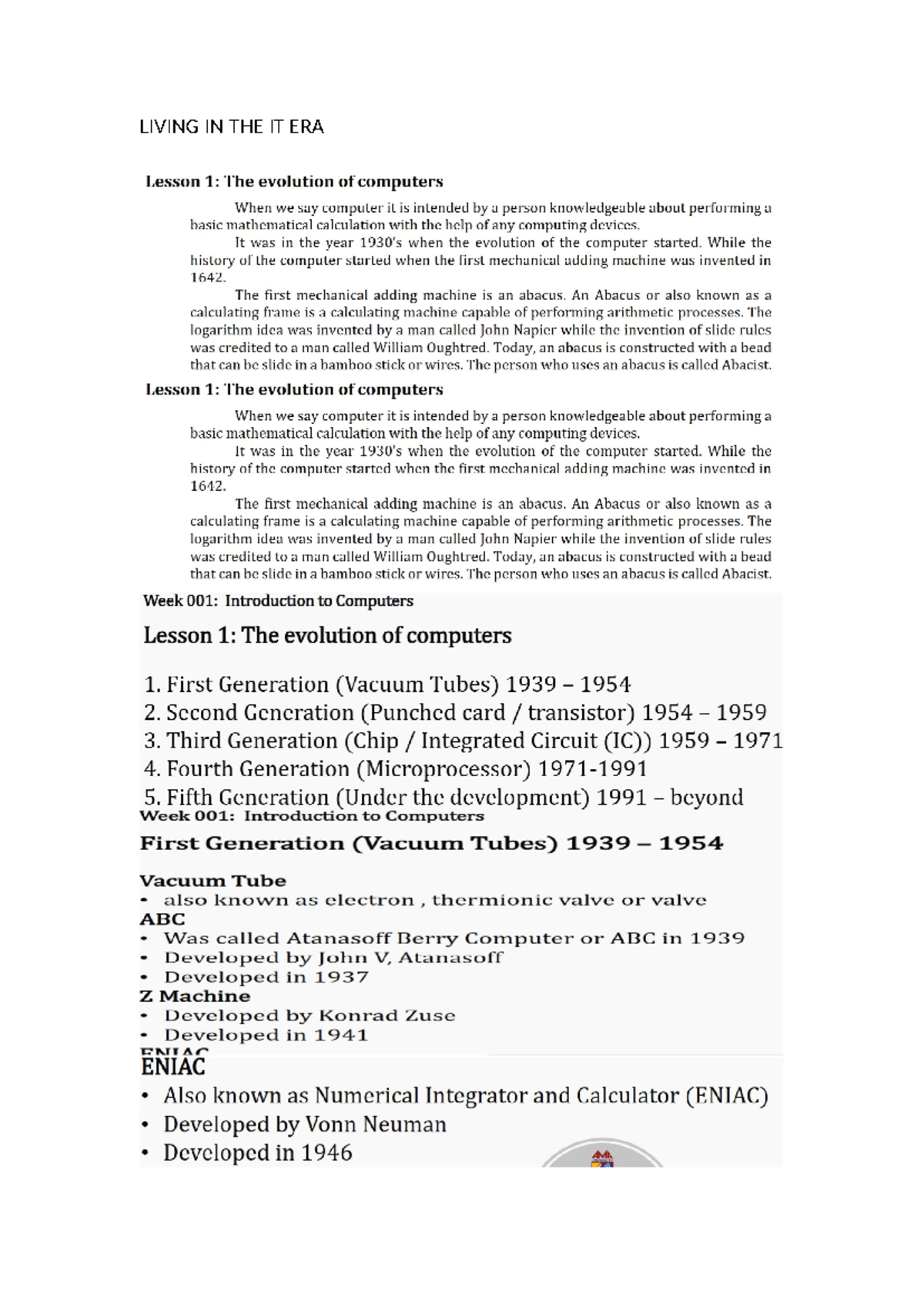 UGRD-ITE6101 Computing Fundamentals - Living in the IT Era - LIVING IN ...