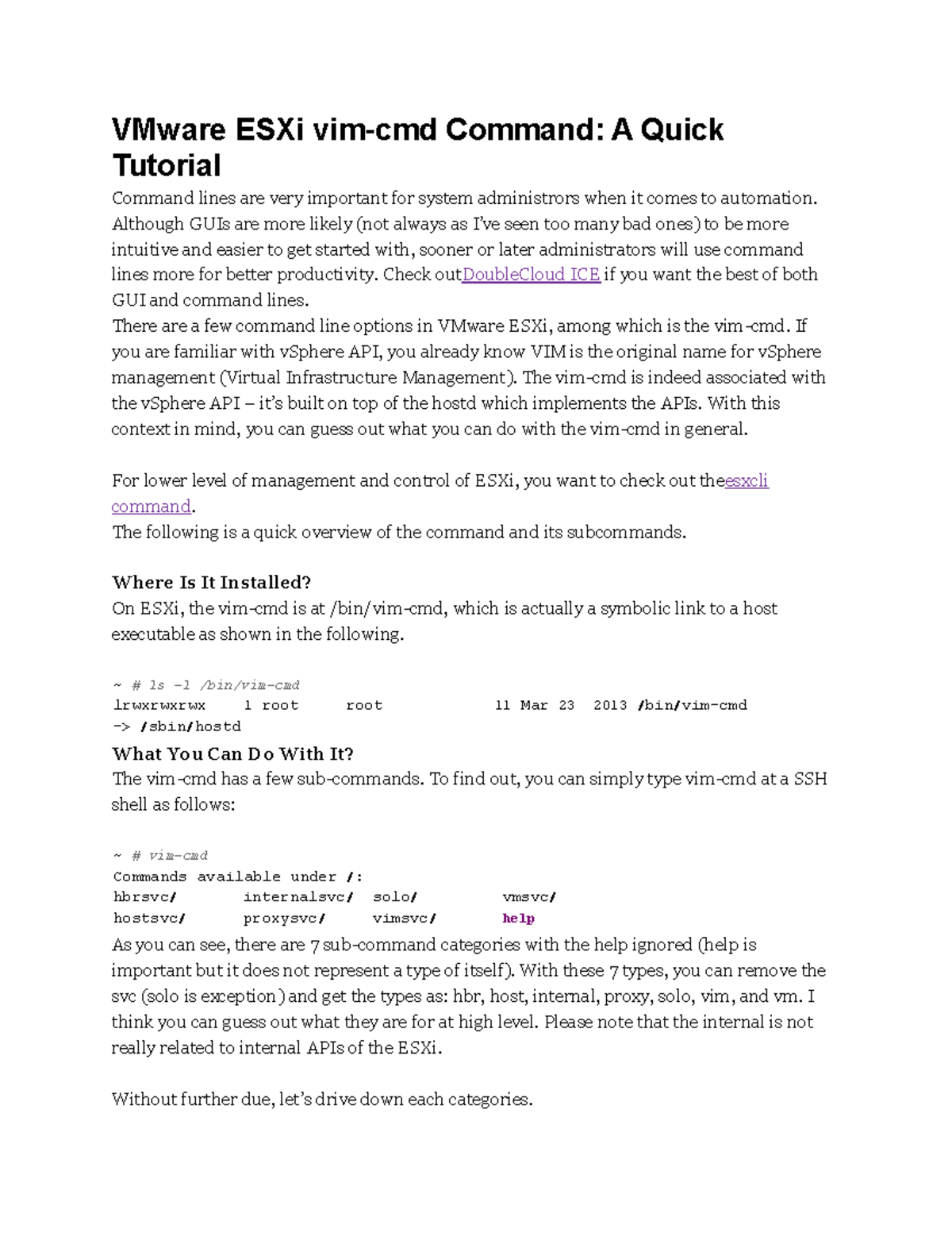 Quick Tutorial For Vim Cmd Commands Vmware Esxi Vim Cmd Command A