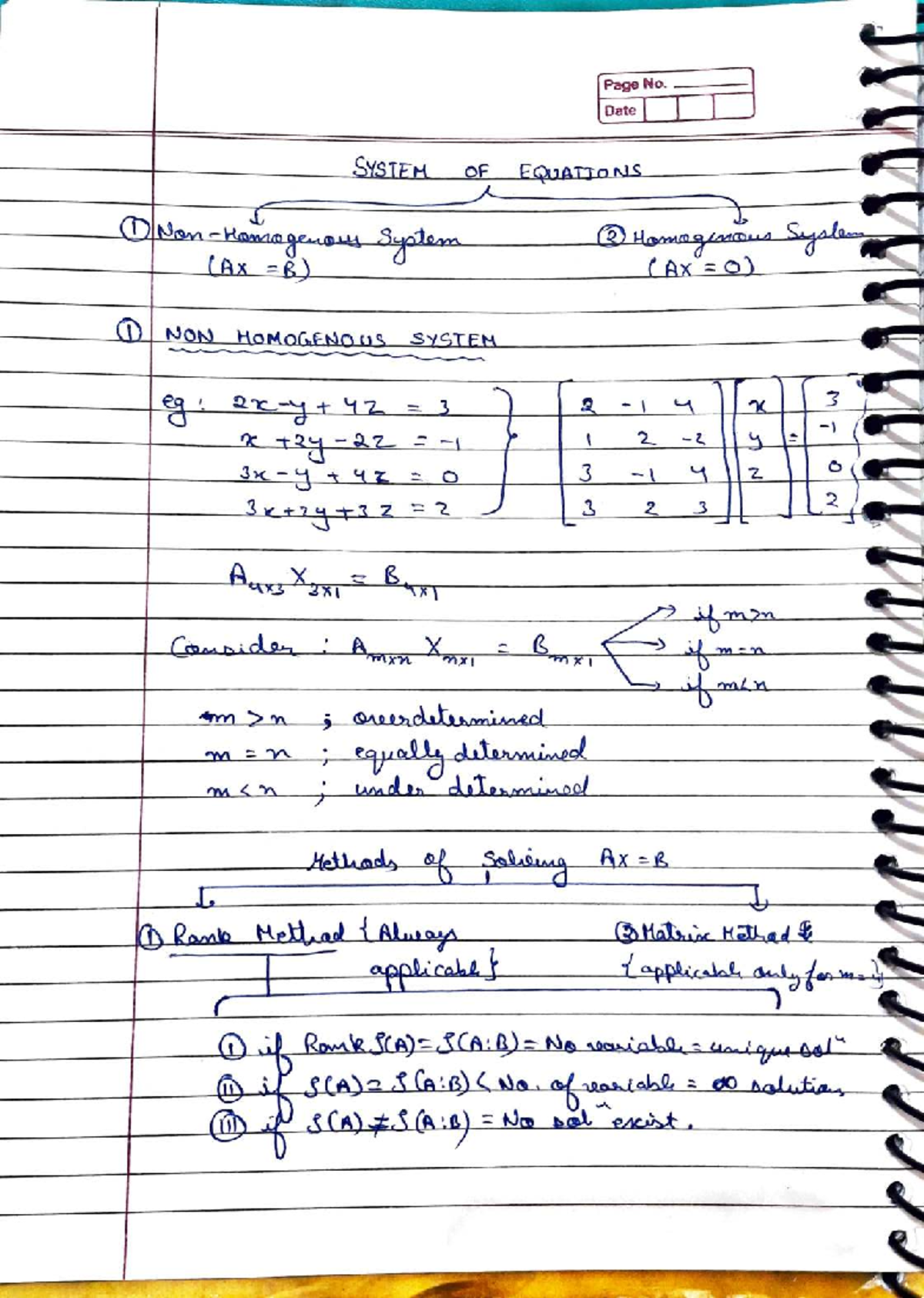 Linear Algebra 3: Systems of Equations and Eigenvalues Notes - Studocu