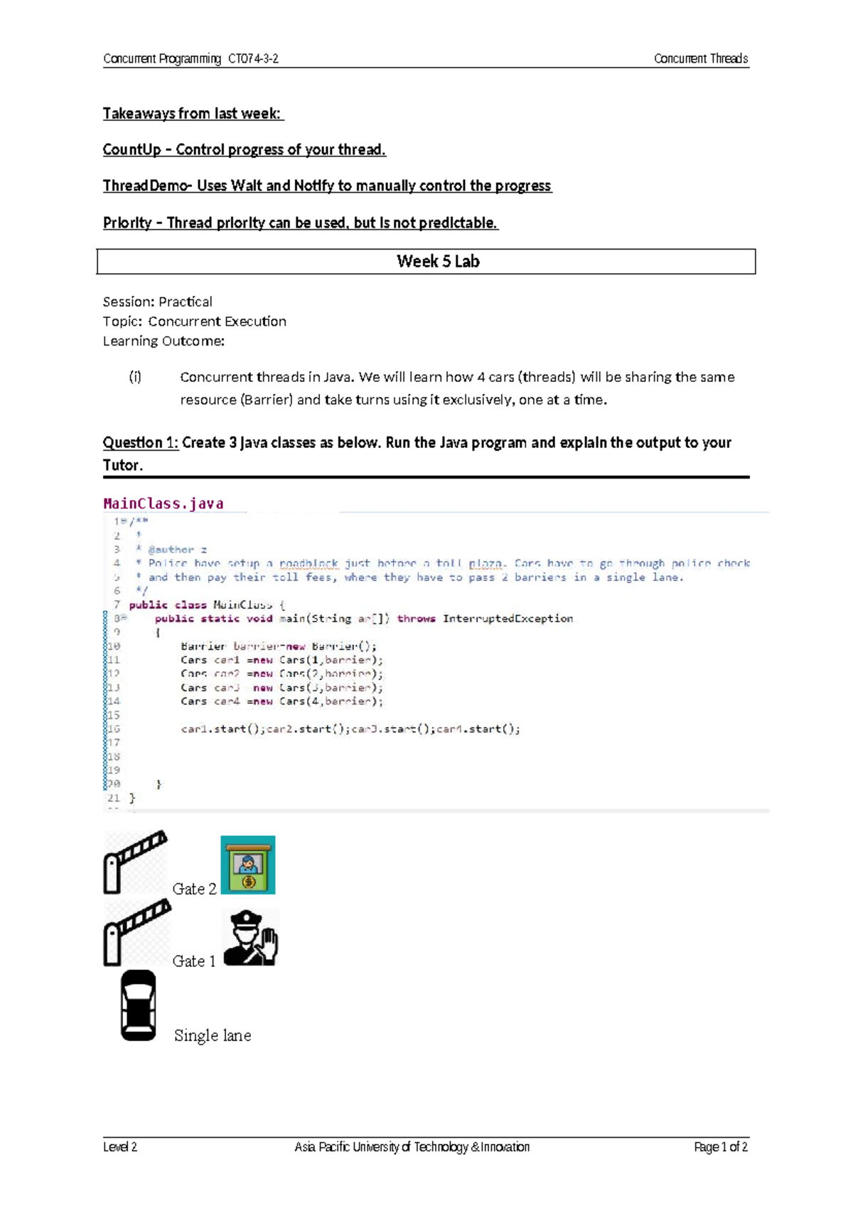 Wk5 Lab: Concurrent Programming with Threads & Barriers - Studocu