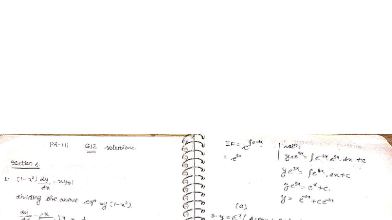 PA-3 Solutions - Differential Equations and Vectors Analysis - Studocu