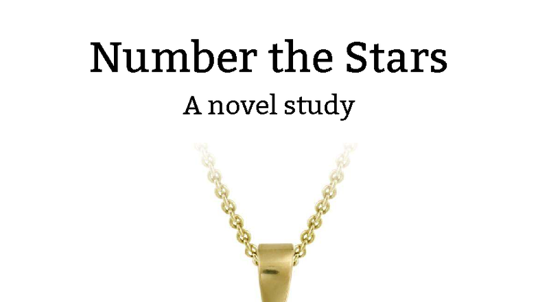 Number the Stars (Novel Study) - Character Traits & Activities - Studocu