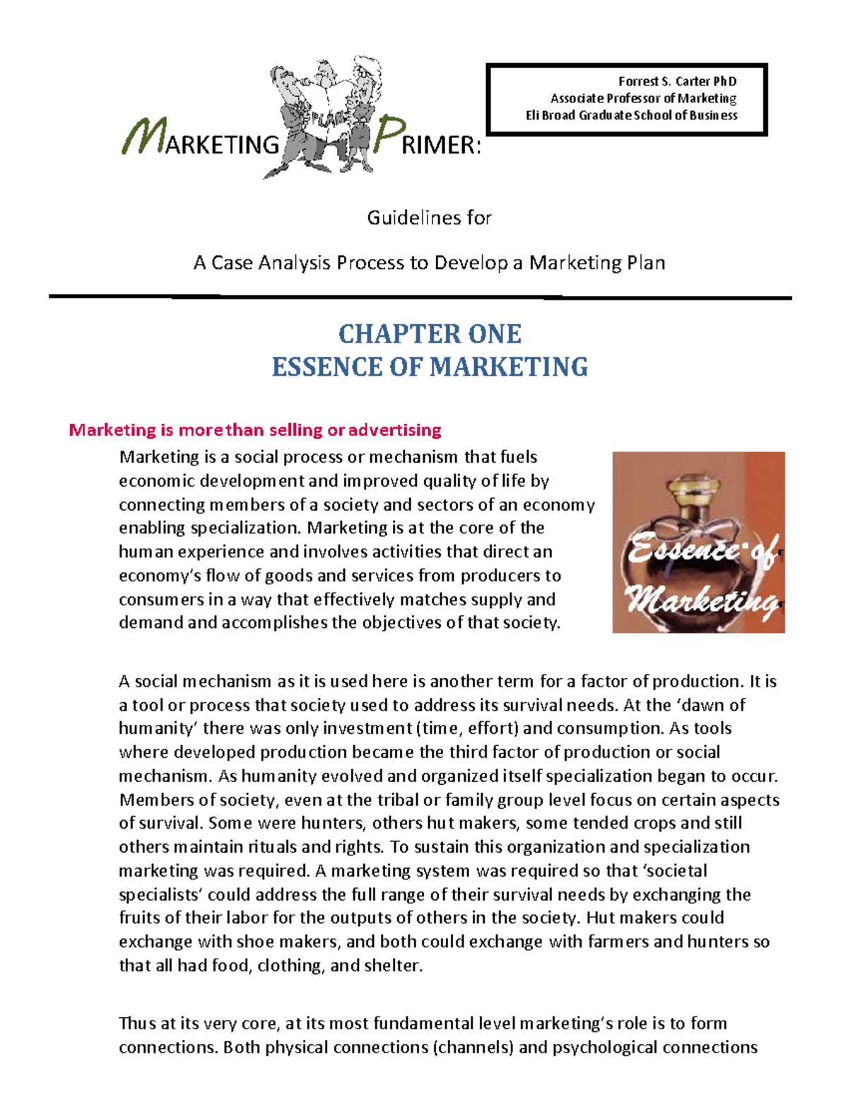 MARKETING 101: Chapter 1 - The Essence of Marketing Process - Studocu