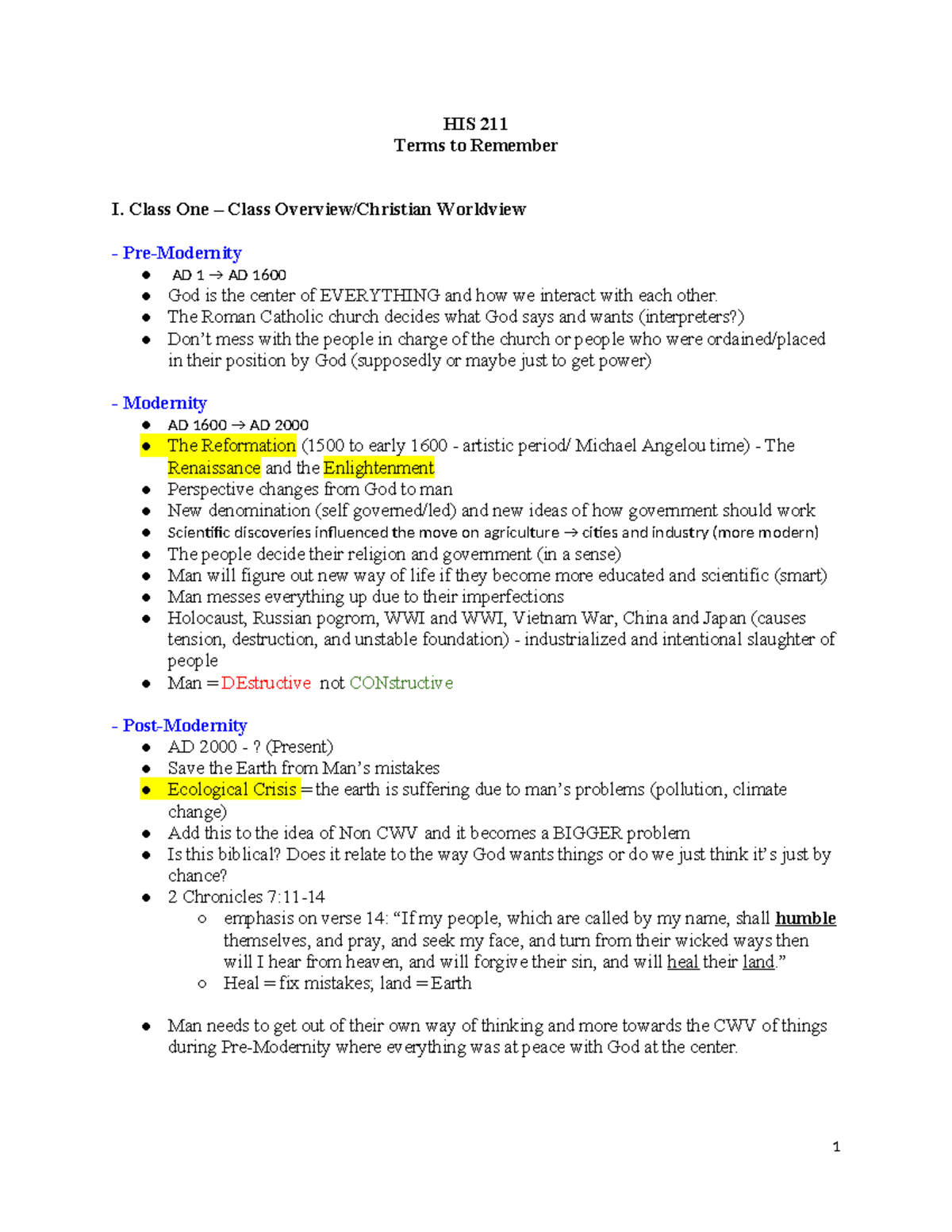 HIS 211 Course Notes: American Revolution & Founding Events Summary ...