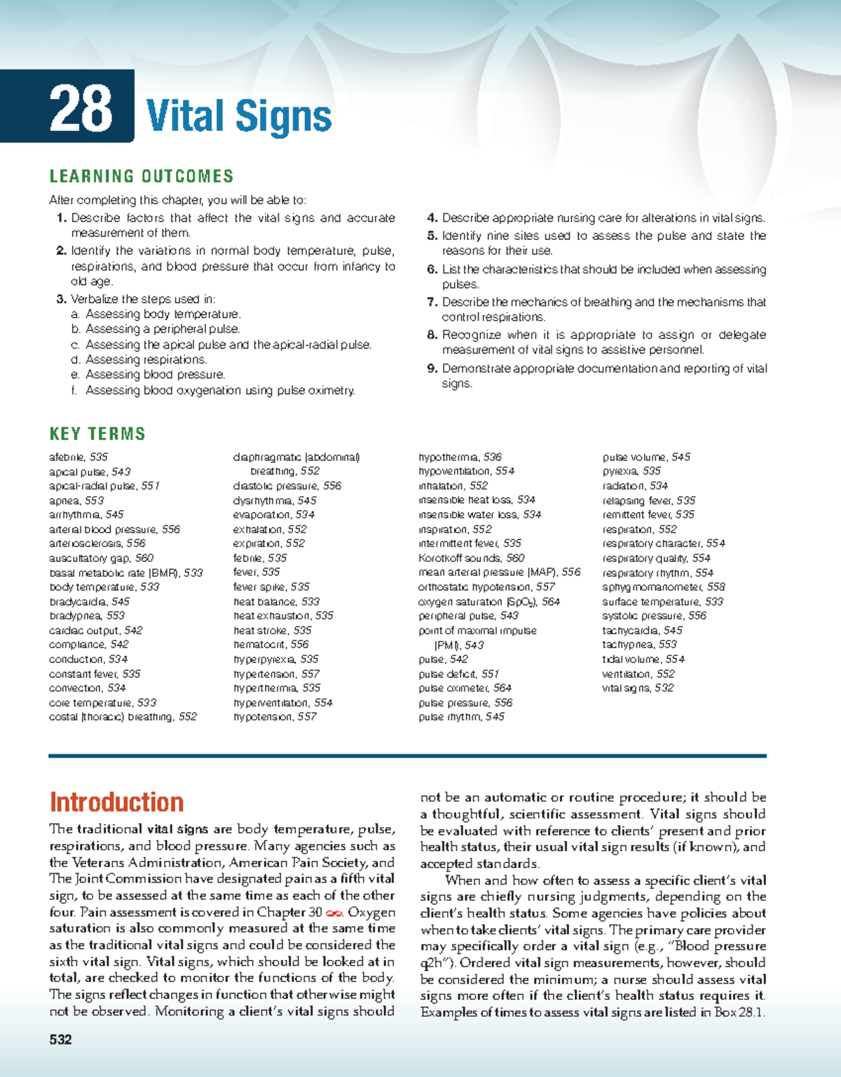 Vital Signs Assessment: Learning Outcomes for NTP Course - Studocu