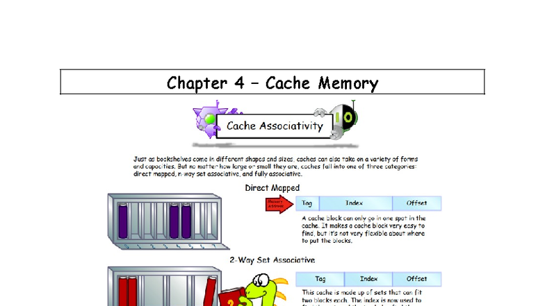 CSCI435 Chapter 4 Cache Memory - Exercises & Solutions - Studocu