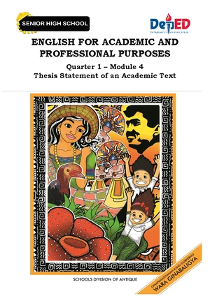 EAPP- Quarter-1- Module-2 - ENGLISH FOR ACADEMIC AND PROFESSIONAL ...