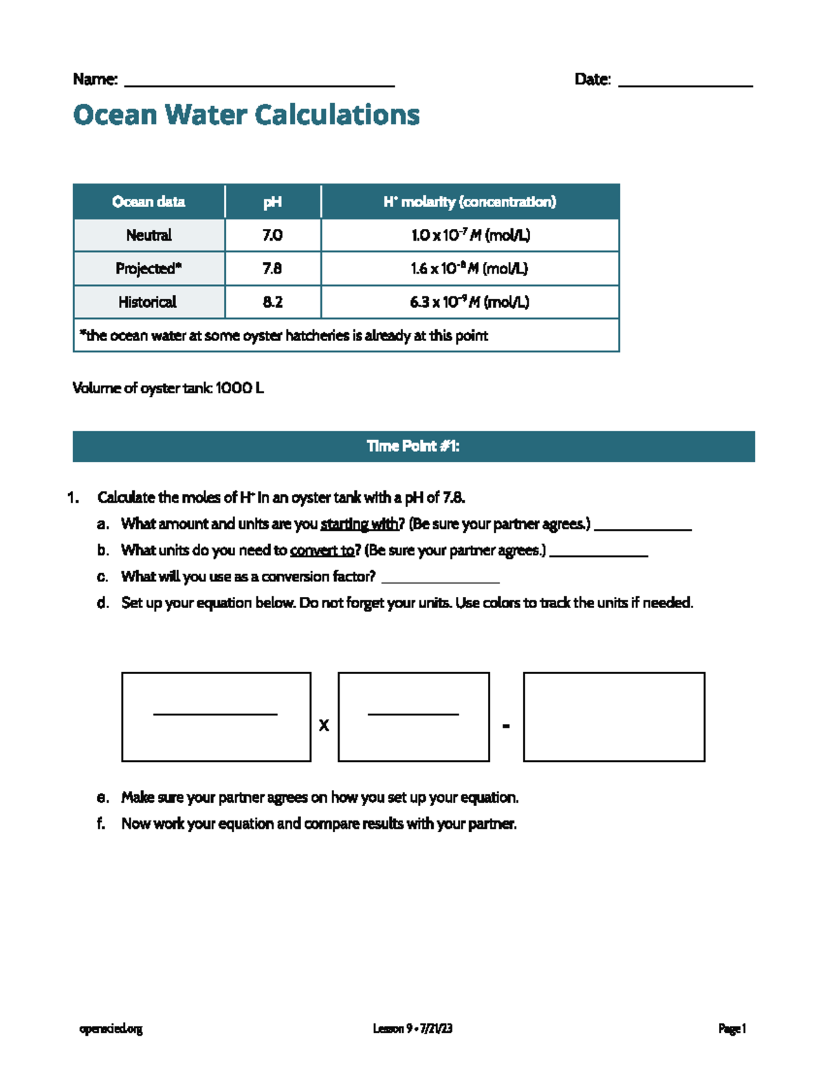 Unit 4 Lesson 9: Calculating Ocean Water Properties - Studocu