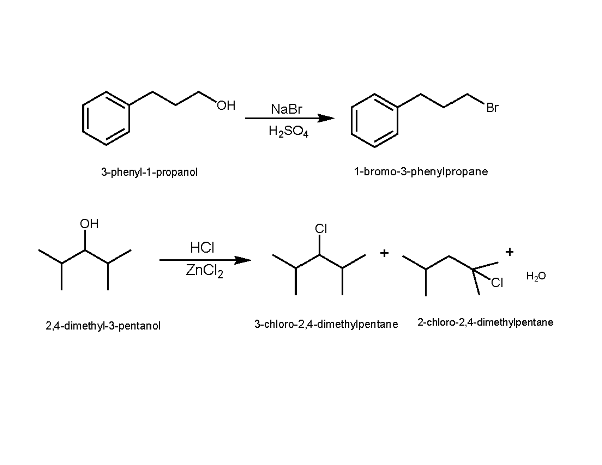 JOC Reaction Mechanism - CHEM-C342 - OH NaBr Br H2SO4 3-phenyl-1 ...