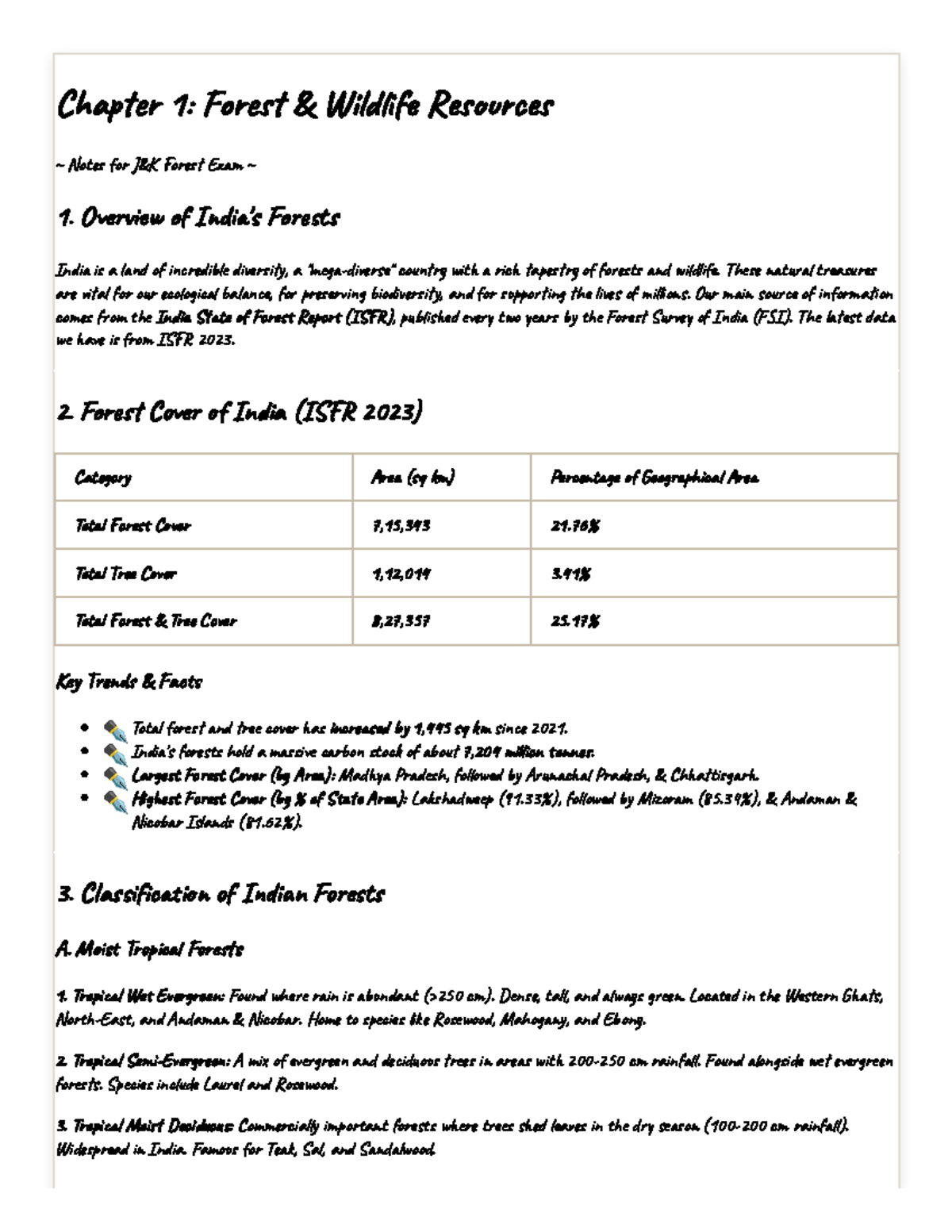 Chapter 1: Forest Wildlife Resources Notes for Forest Exam 1 - Studocu