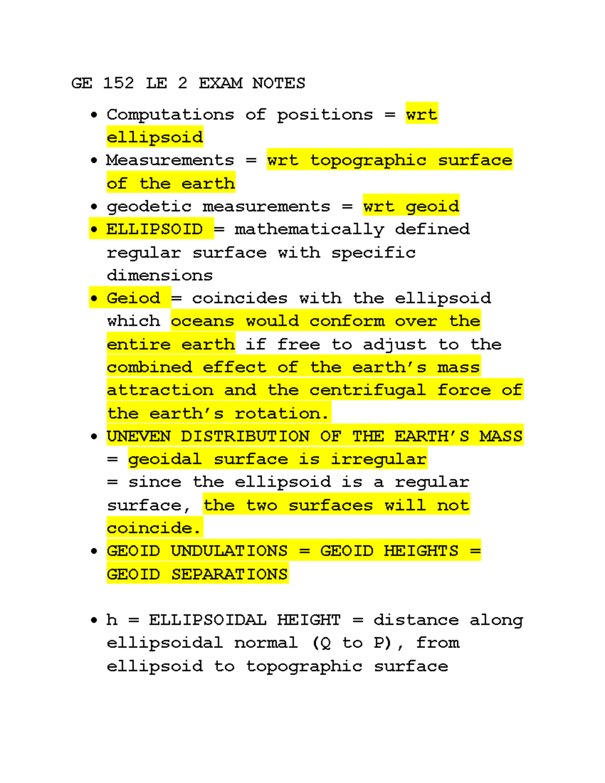 GE 152 LE 2 Notes - Geodetic Engineering - University of the ...