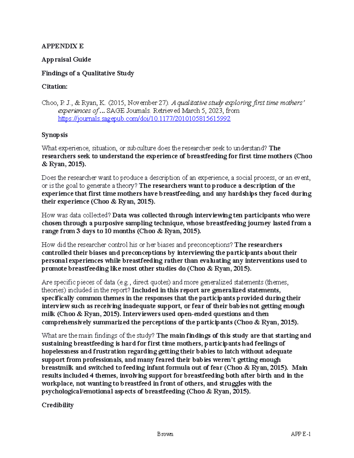 N350 Qualitative Review - APPENDIX E Appraisal Guide Findings of a ...