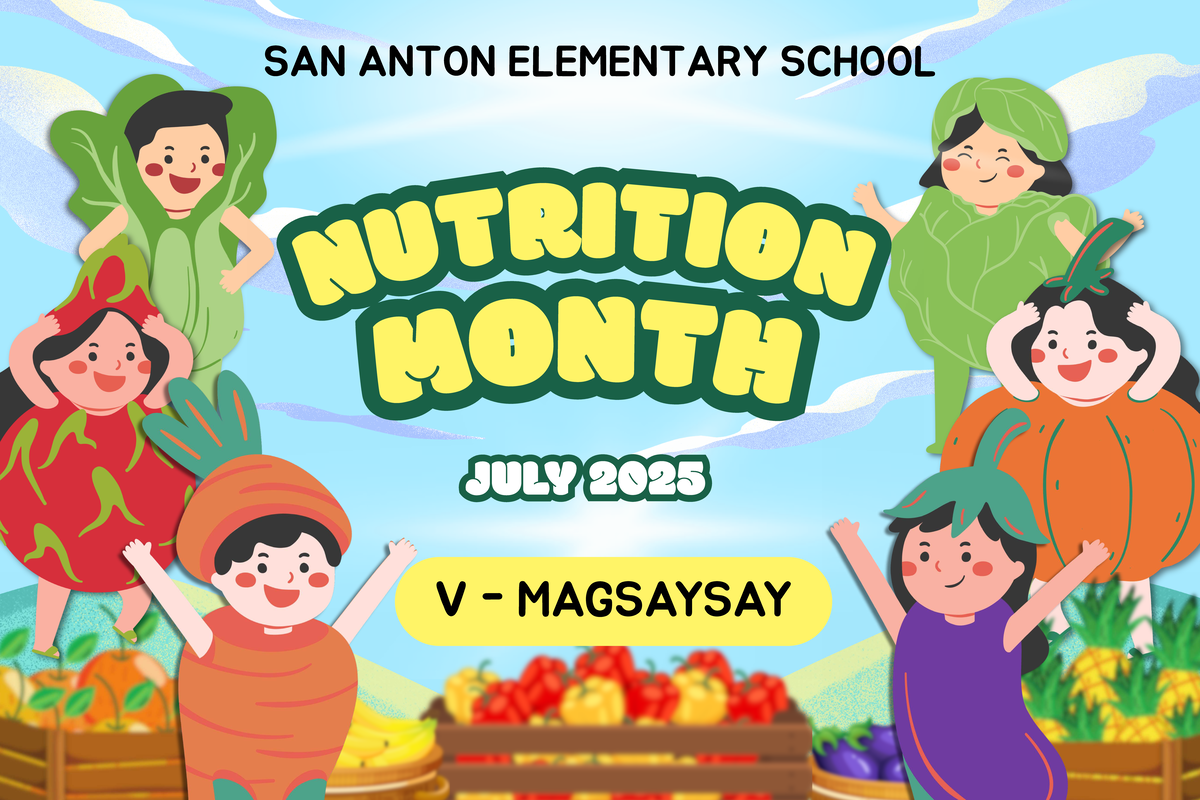 Nutrition Month Celebration Education Poster Tarpaulin in Colorful Cute ...