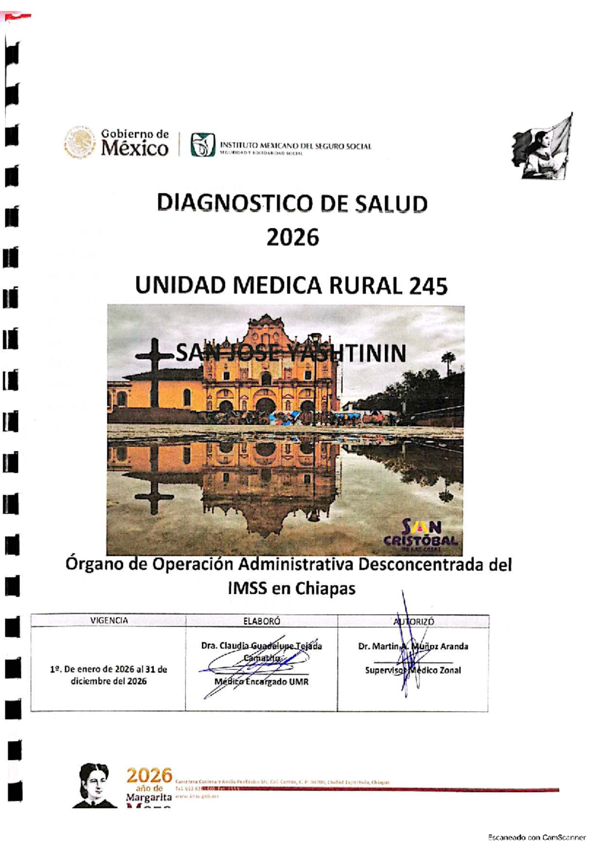 Diagnóstico de Salud 2026 UMR San José Yashtinin - IMSS - Studocu