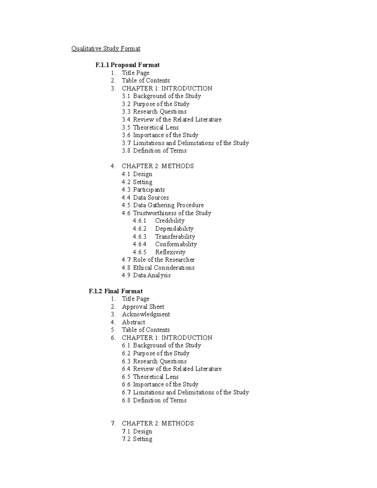 Qualitative-Study-Format - Qualitative Study Format F.1 Proposal Format ...