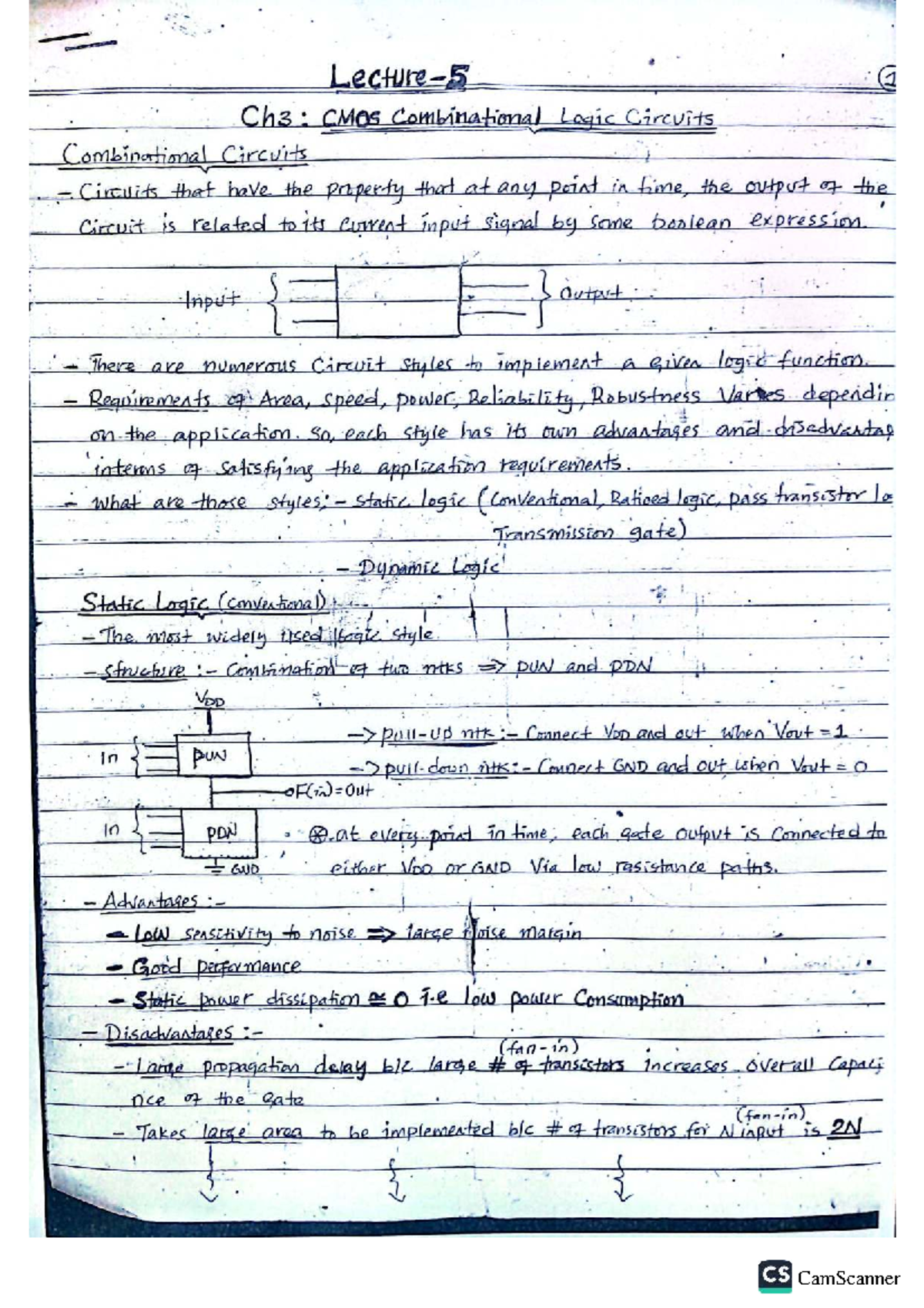 CMOS Combinational Logic Circuits - Ch3 Notes (Neaman 4th Ed) - Studocu
