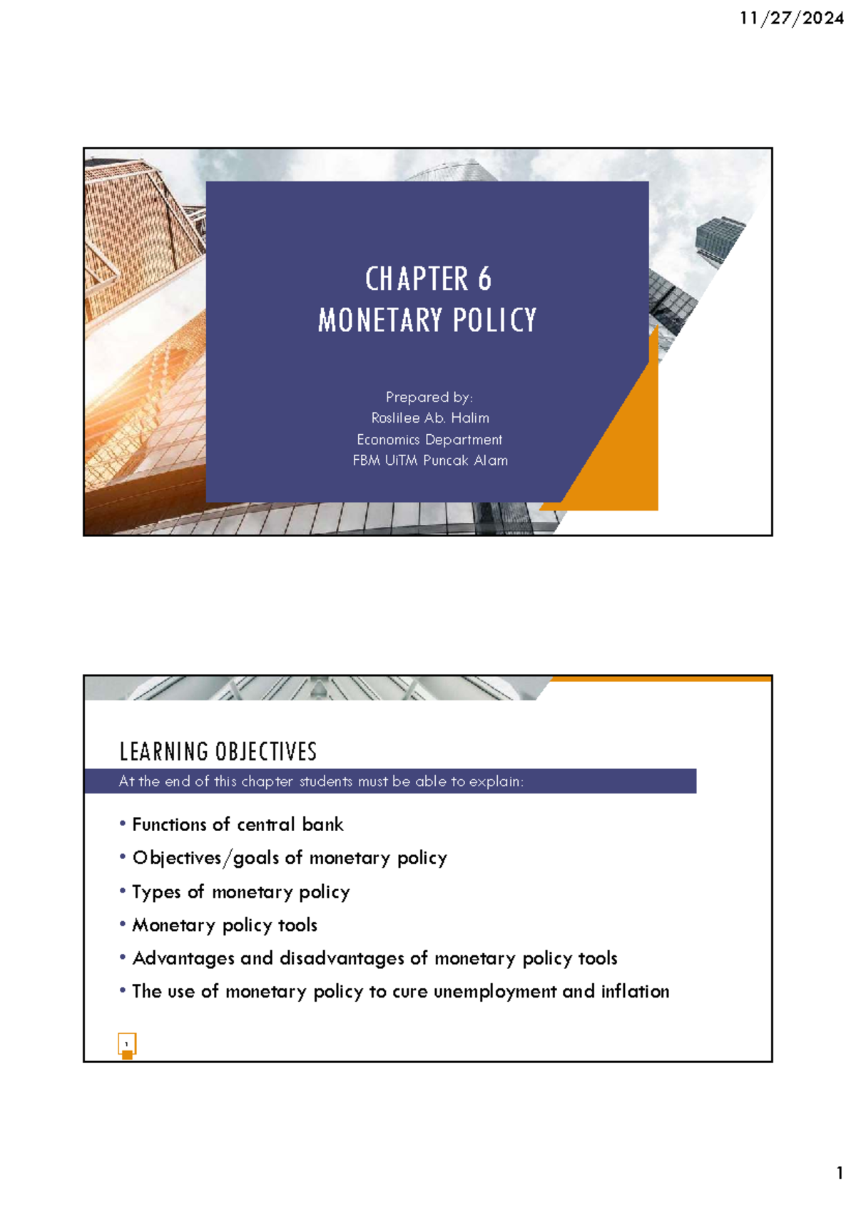 ECO531 Chapter 6: Understanding Monetary Policy and Its Tools - Studocu