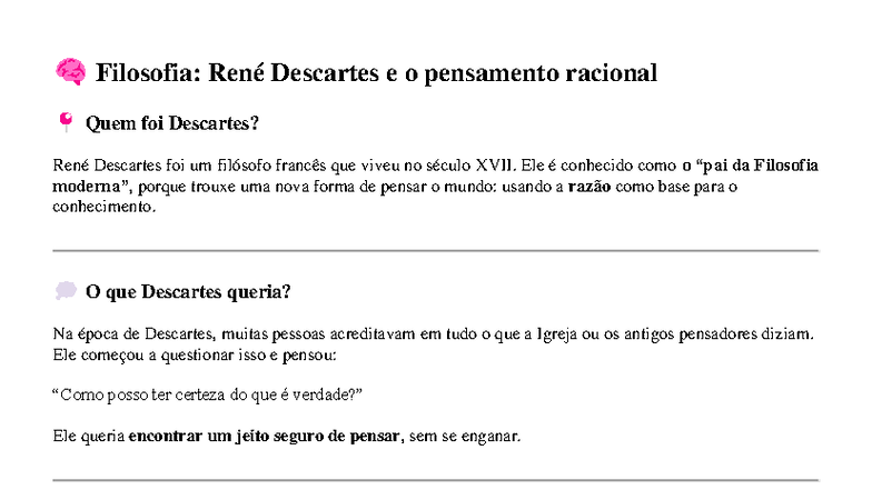 Filosofia: René Descartes e o Pensamento Racional - Análise e ...