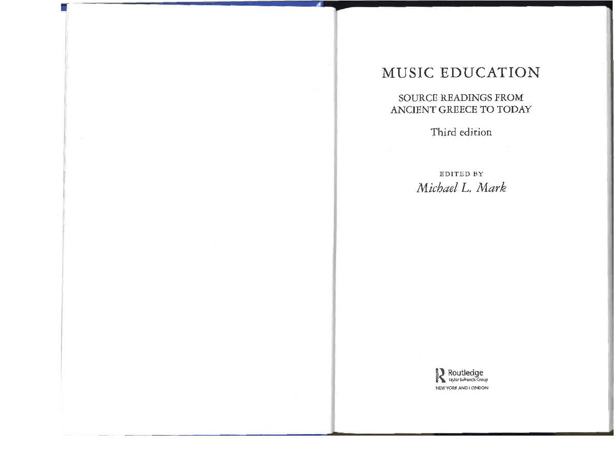 MUSIC EDUCATION IN AMERICA: LOWELL MASON'S INFLUENCE AND CURRICULUM ...