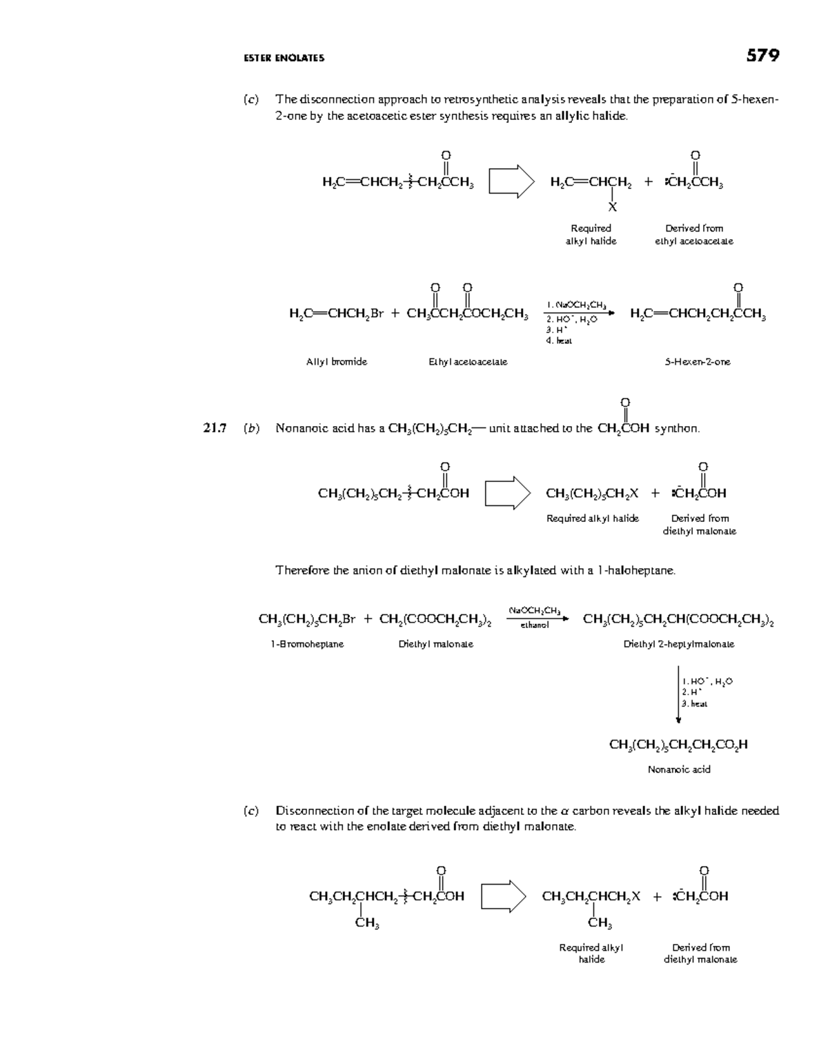 579 ESTER ENOLATES: Retrosynthetic Analysis & Alkyl Halides - Studocu