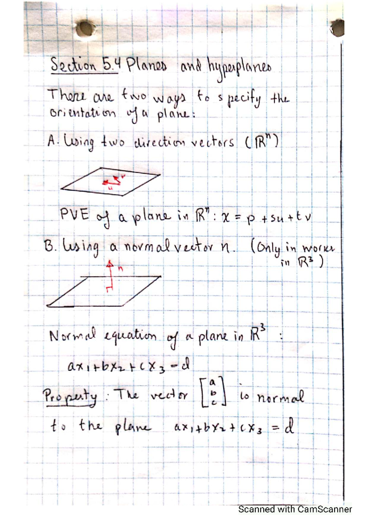 MATH 101: Introduction to Planes and Hyperplanes in R³ - Studocu