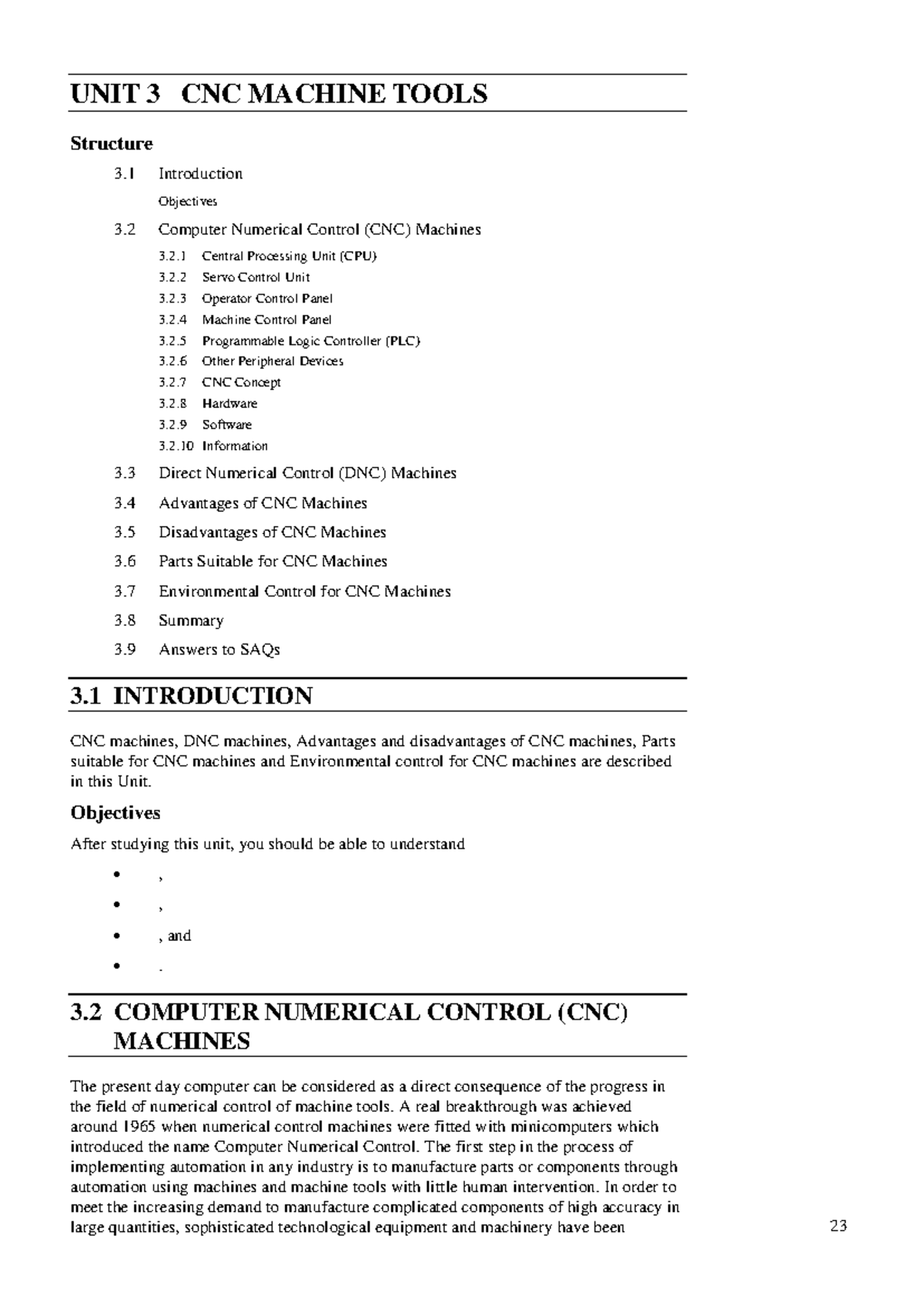 Unit-3-57 - Lecture Notes - 23 CNC Machine Tools UNIT 3 CNC MACHINE ...