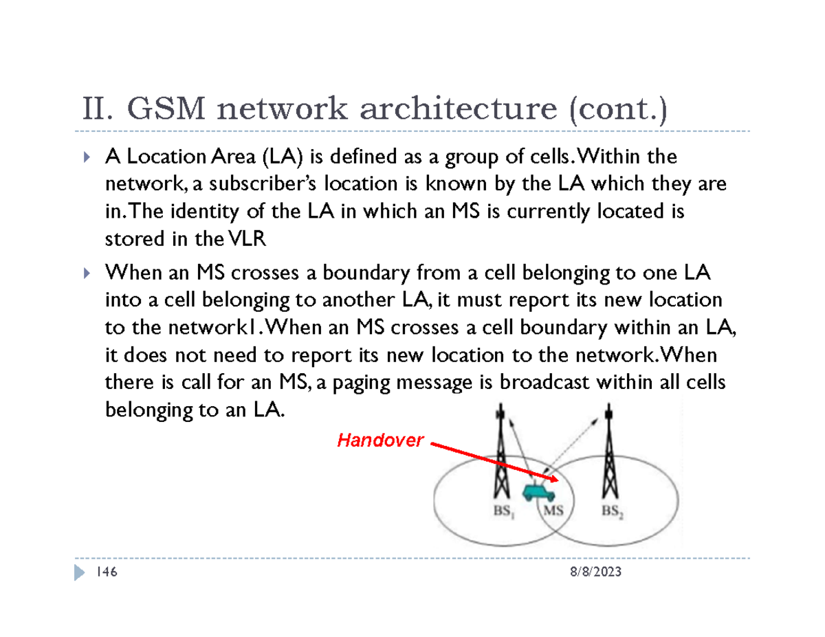 hệ thống GSM trong viễn thông - II. GSM network architecture (cont.) A ...