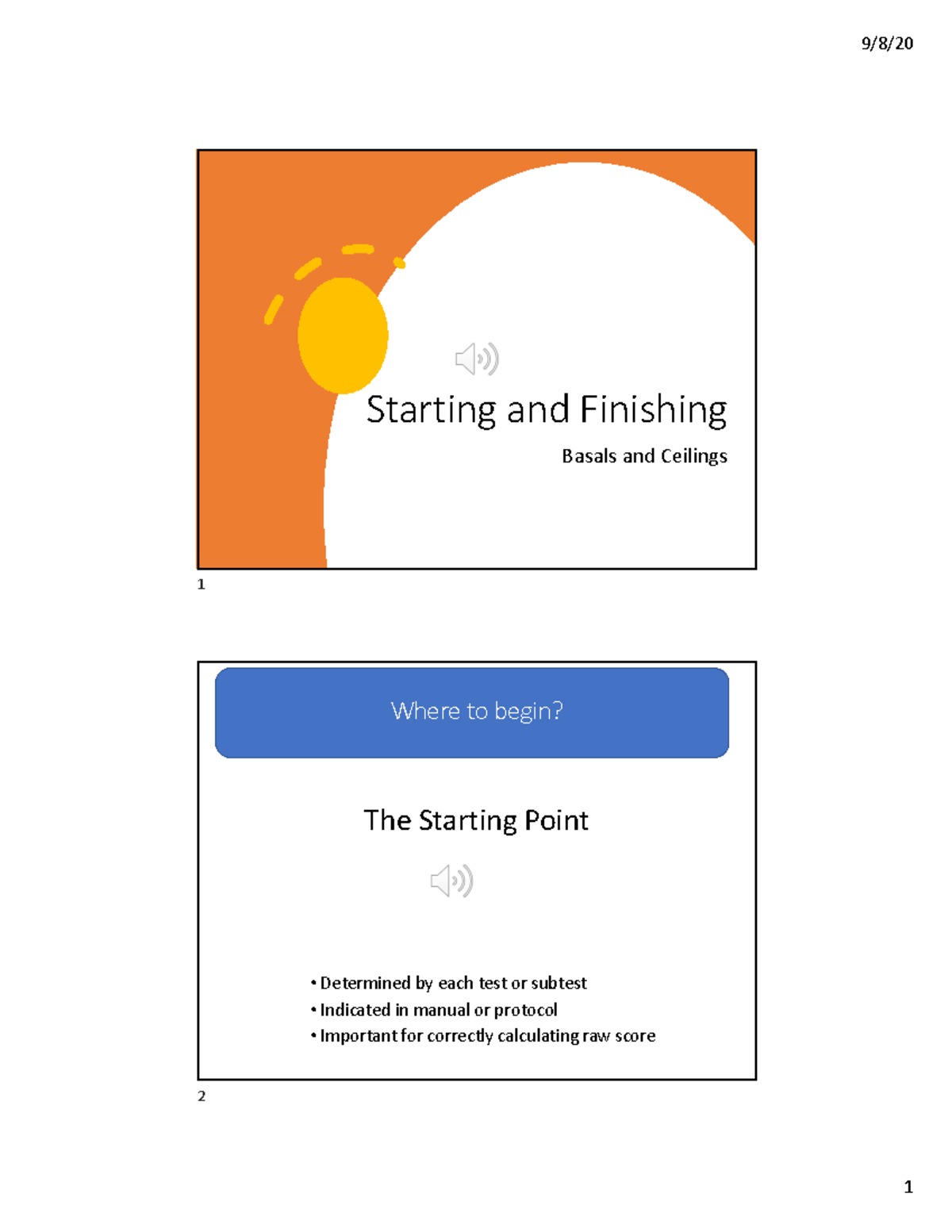 Basal and Ceiling - Find the basel and cealing in standard tests ...