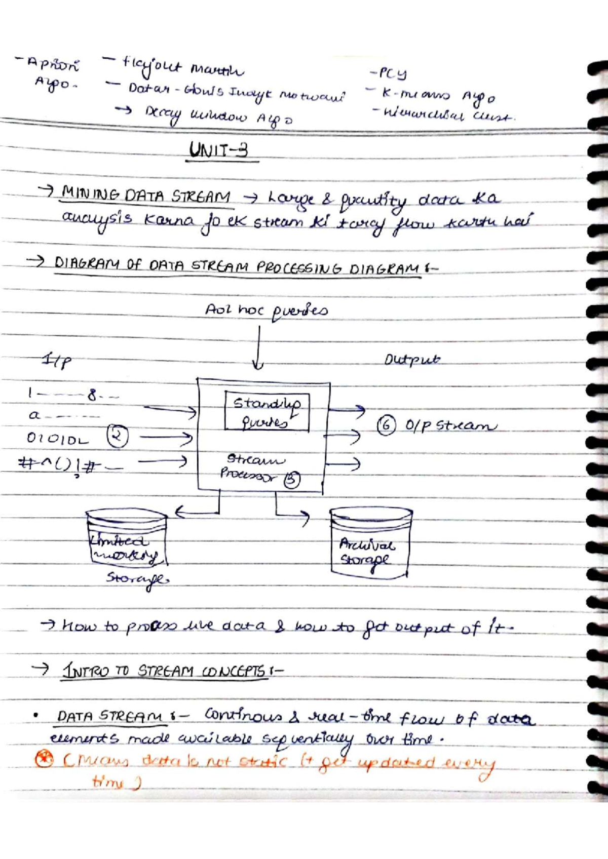 Data Stream Processing and Analysis: MINING DATA STREAM A02 Notes - Studocu