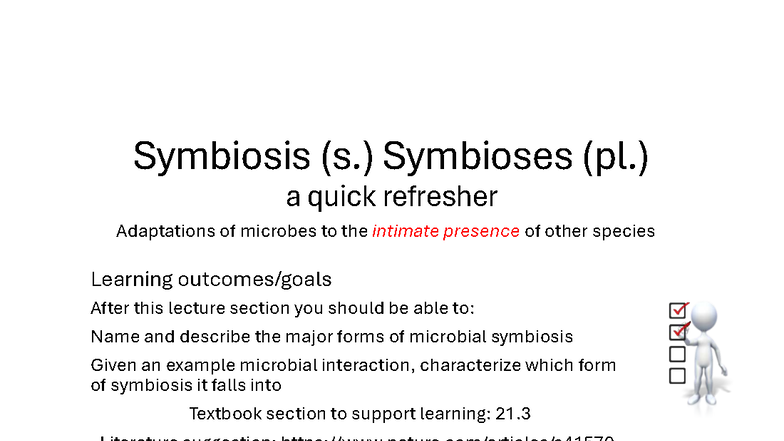 MICR2420F25 Lecture Notes: Microbial Symbiosis & Microbiomes - Studocu