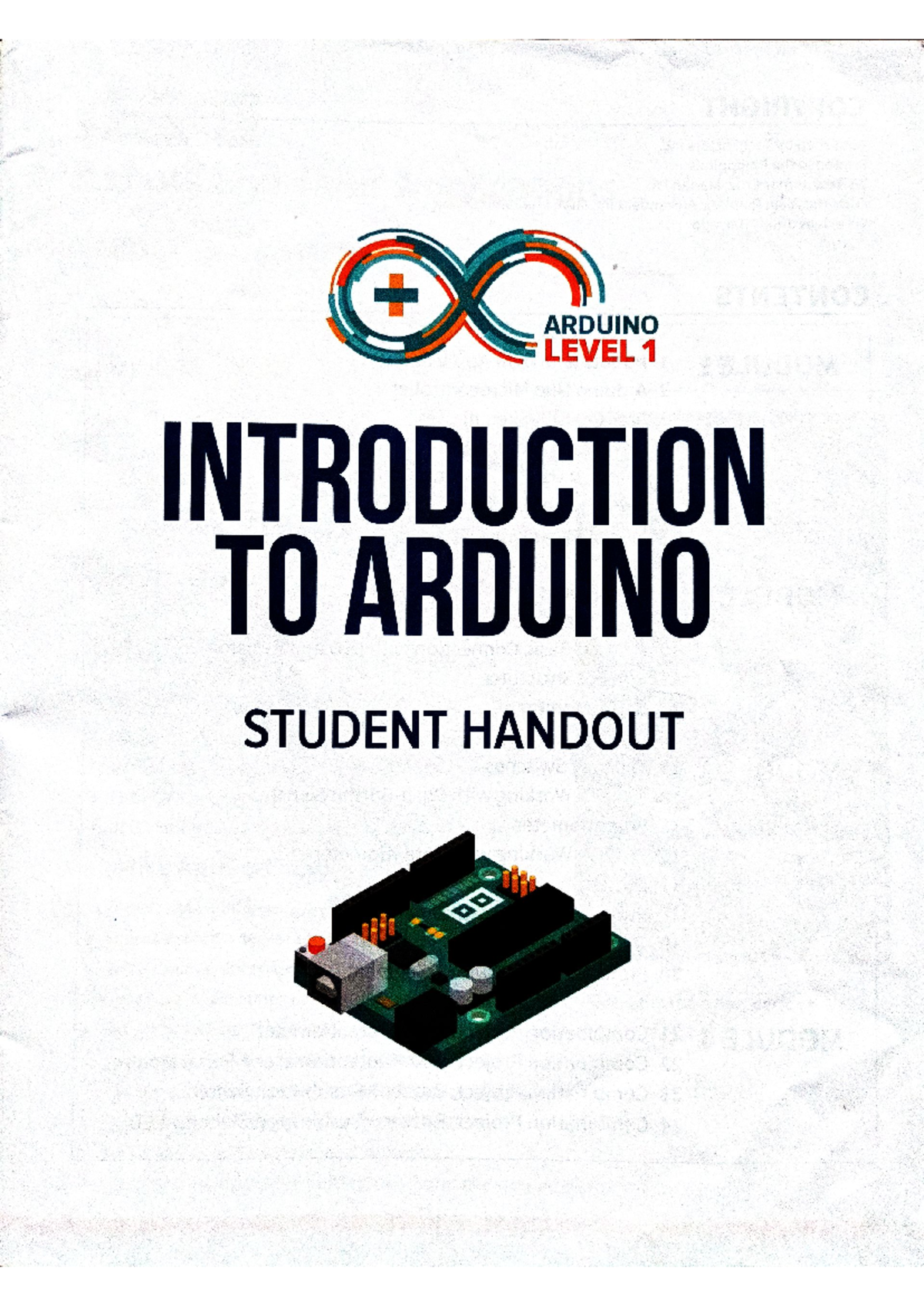 Level 1 - Intro to Arduino: Comprehensive Student Handout Guide - Studocu