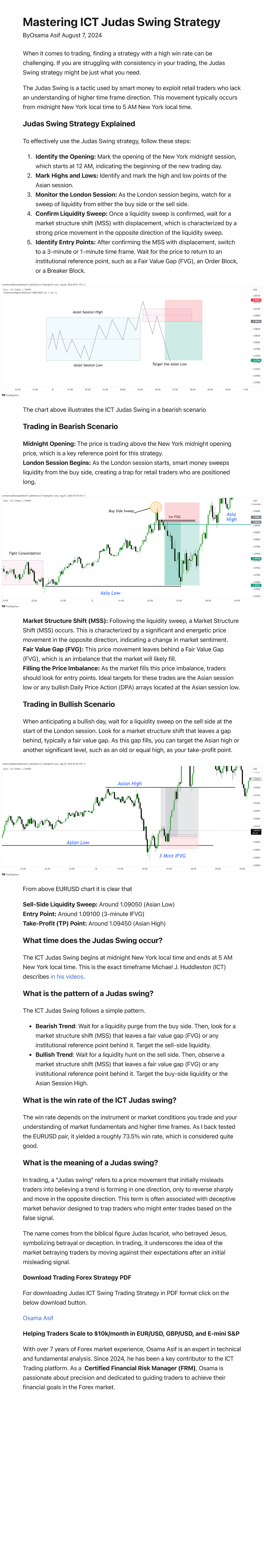 Mastering the ICT Judas Swing Strategy - Trading Insights & Guide - Studocu