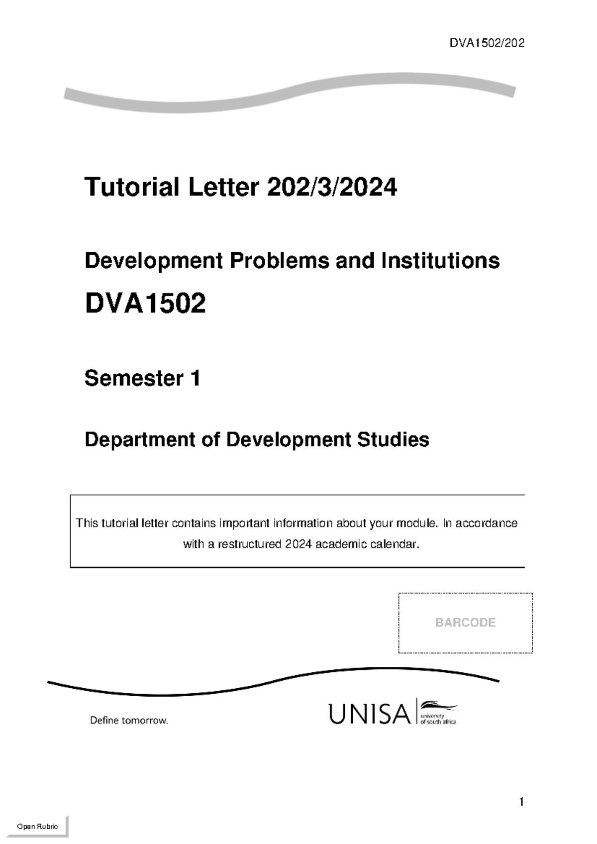 Feedback on Essay Assessments for DVA1502: Semester 1 2024 - Studocu