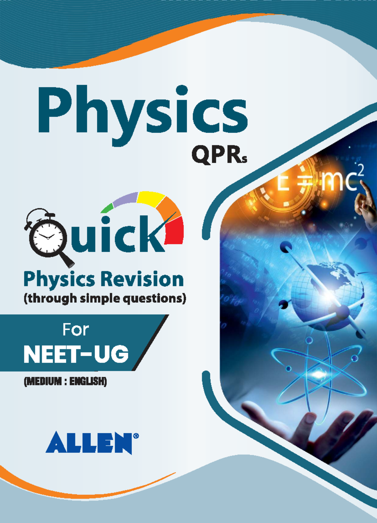 QPRPHYSICS24: Allen Physics Sample Paper - Quick Revision Guide - Studocu