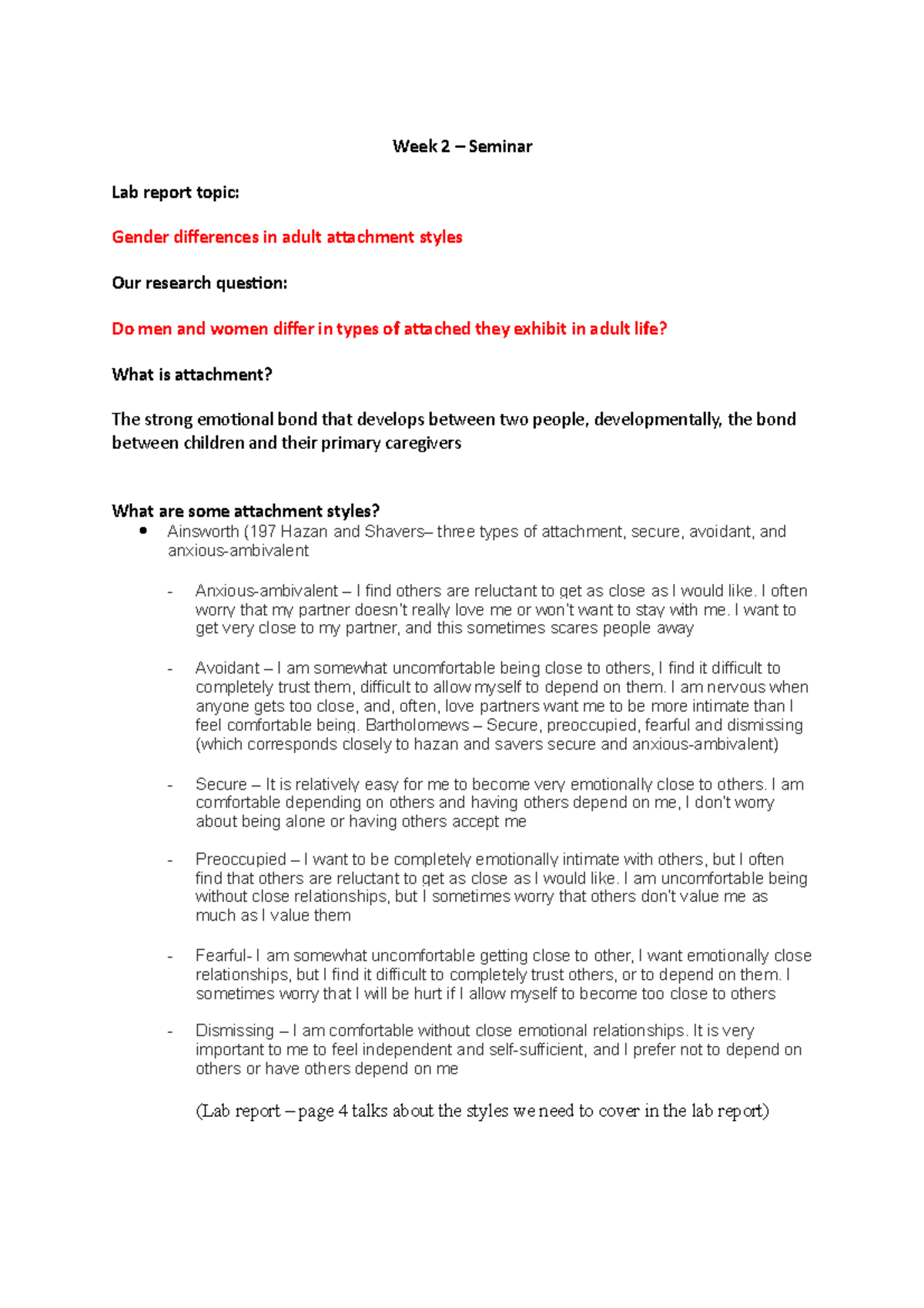 Week 2 - Lab Report Introduction - Week 2 – Seminar Lab report topic ...