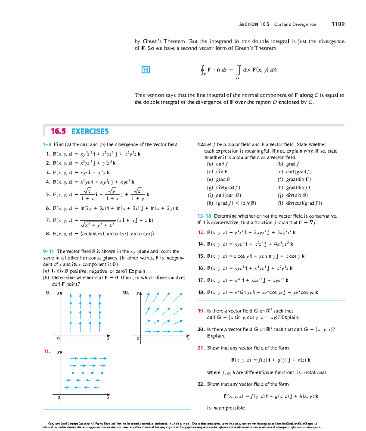 16.5 James Calculus - Final Exam Practice on Curl and Divergence - Studocu