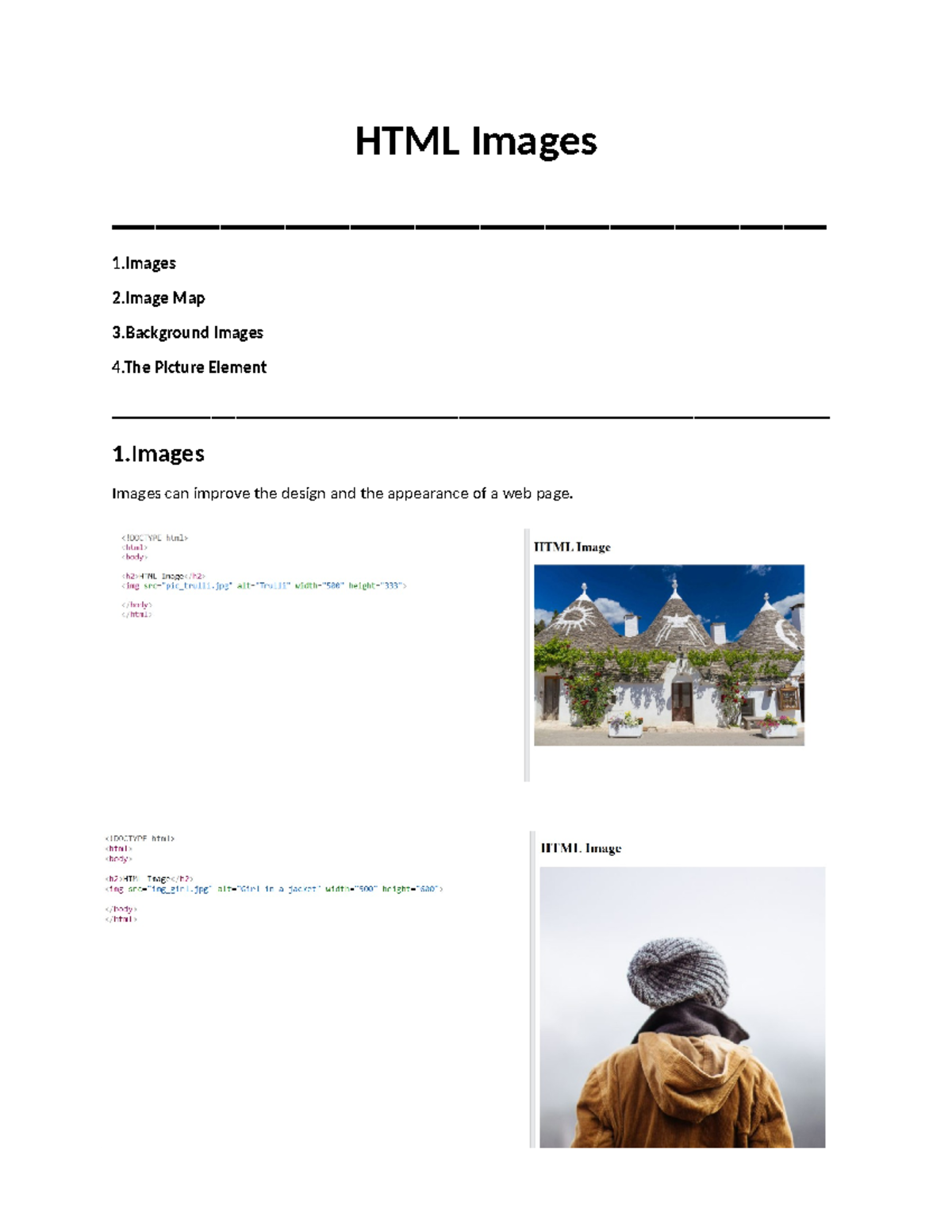 html images jgsitskdit - HTML Images ...