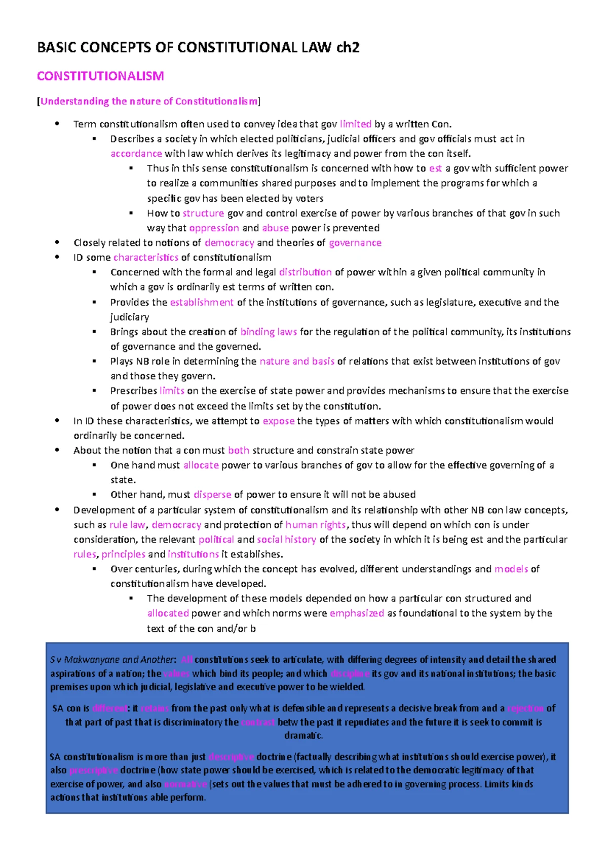 My Notes- Topic 1 - Introduction and Basic Concepts of Constitutional ...
