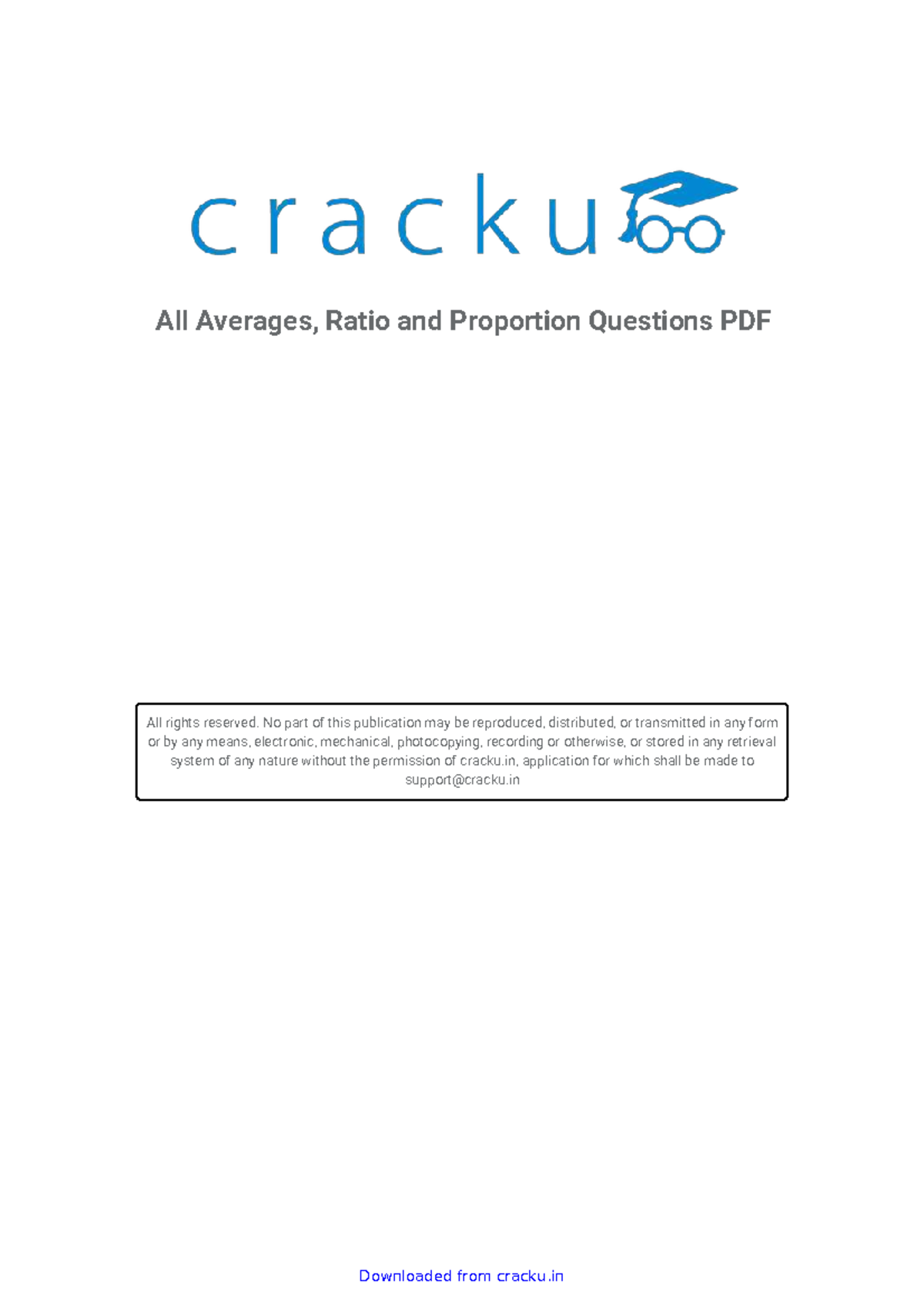 Averages, Ratios & Proportions Questions - Comprehensive Guide PDF - Studocu